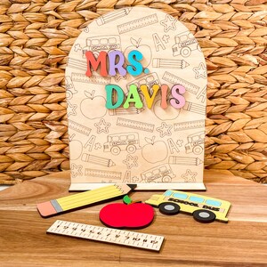 Teacher Desk Sign SVG, Personalized Teacher Sign, Digital File, Teacher ...