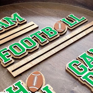 Standing Football Sign SVG, Digital File, Touchdown, Go Team, Game Day ...
