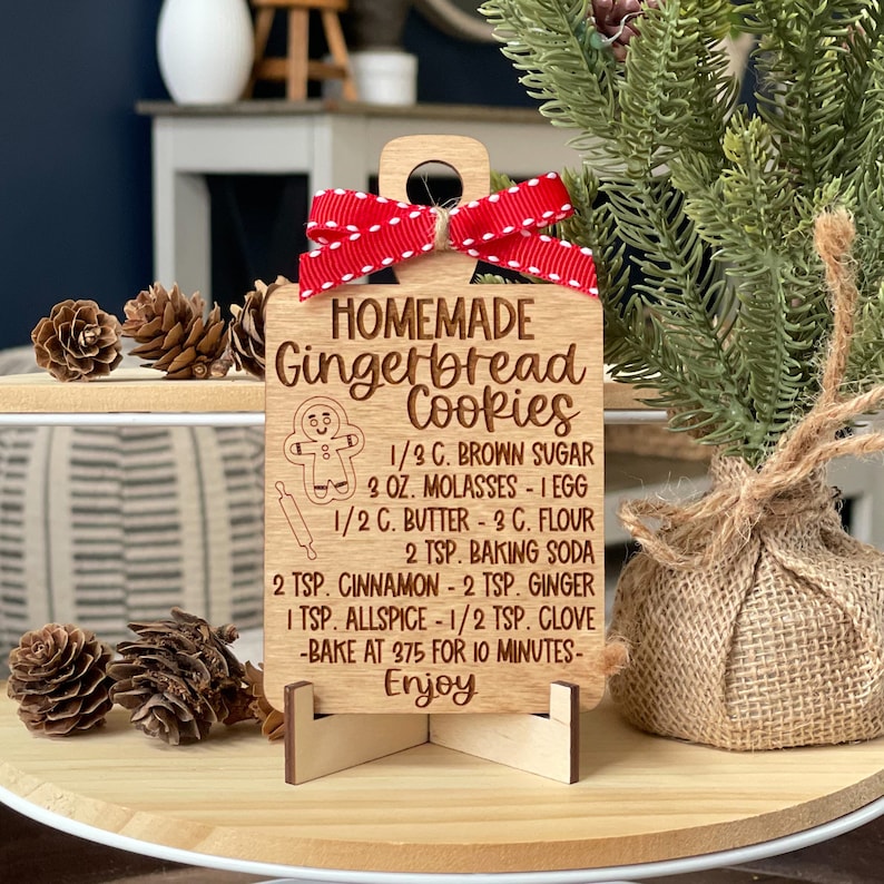 Gingerbread Cookie Recipe Cutting Board SVG Digital File - Etsy