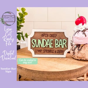 Ice Cream Sundae Bar SVG, Digital File, Summer, Ice Cream Party, Scoops ...