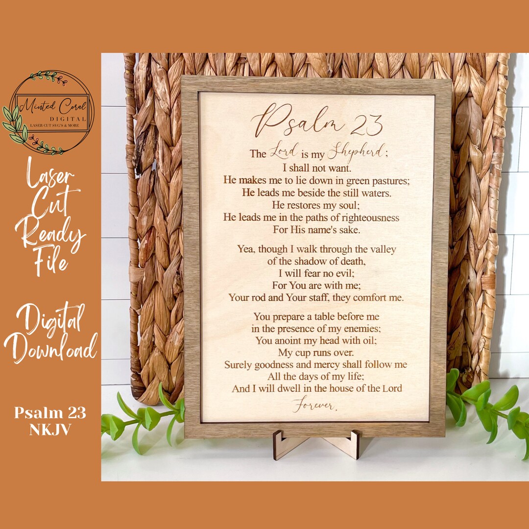 Buy Psalm 23 SVG, Digital File, Scripture Sign, Bible Verse, the Lord ...