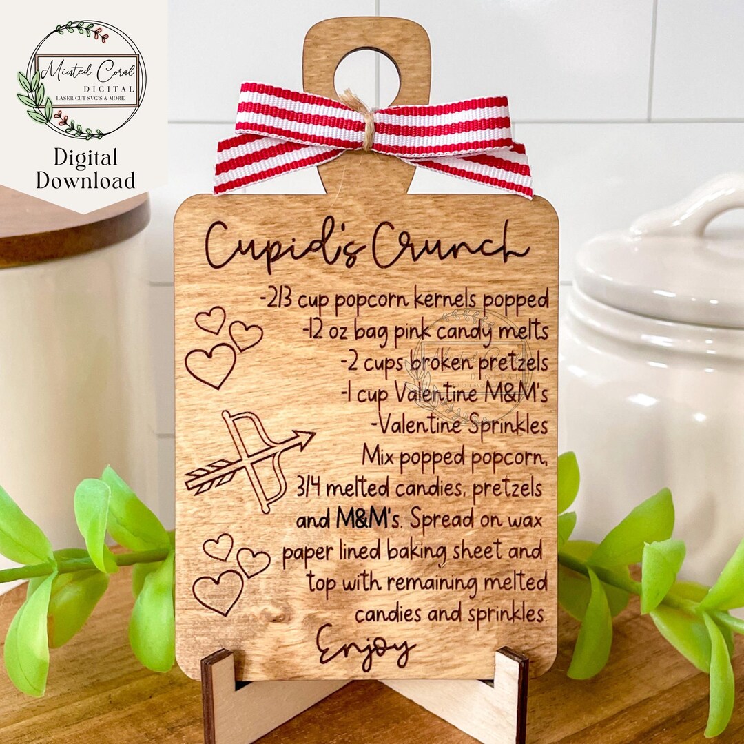Valentines Day Recipe Board SVG, Digital Download, Recipe for Love ...