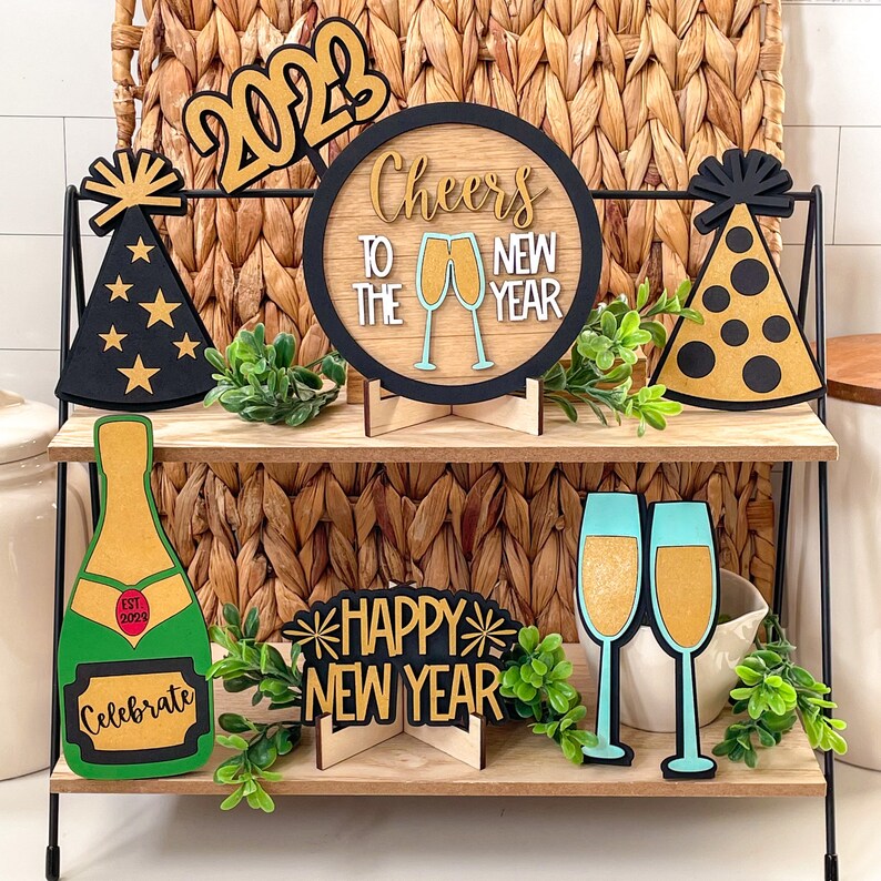 New Years Eve Tiered Tray SVG Digital File NYE 2023 Party - Etsy