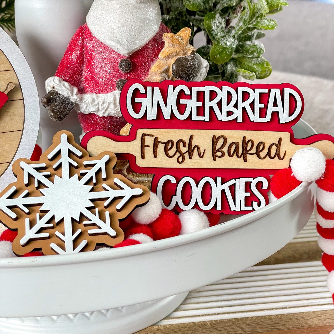 Gingerbread Tiered Tray SVG, Christmas, Christmas Cookies, Digital File ...