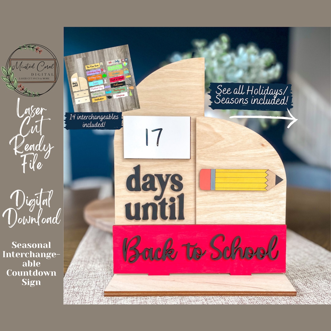 Interchangeable, Countdown, Seasonal, Arch, SVG, Digital File, Days ...