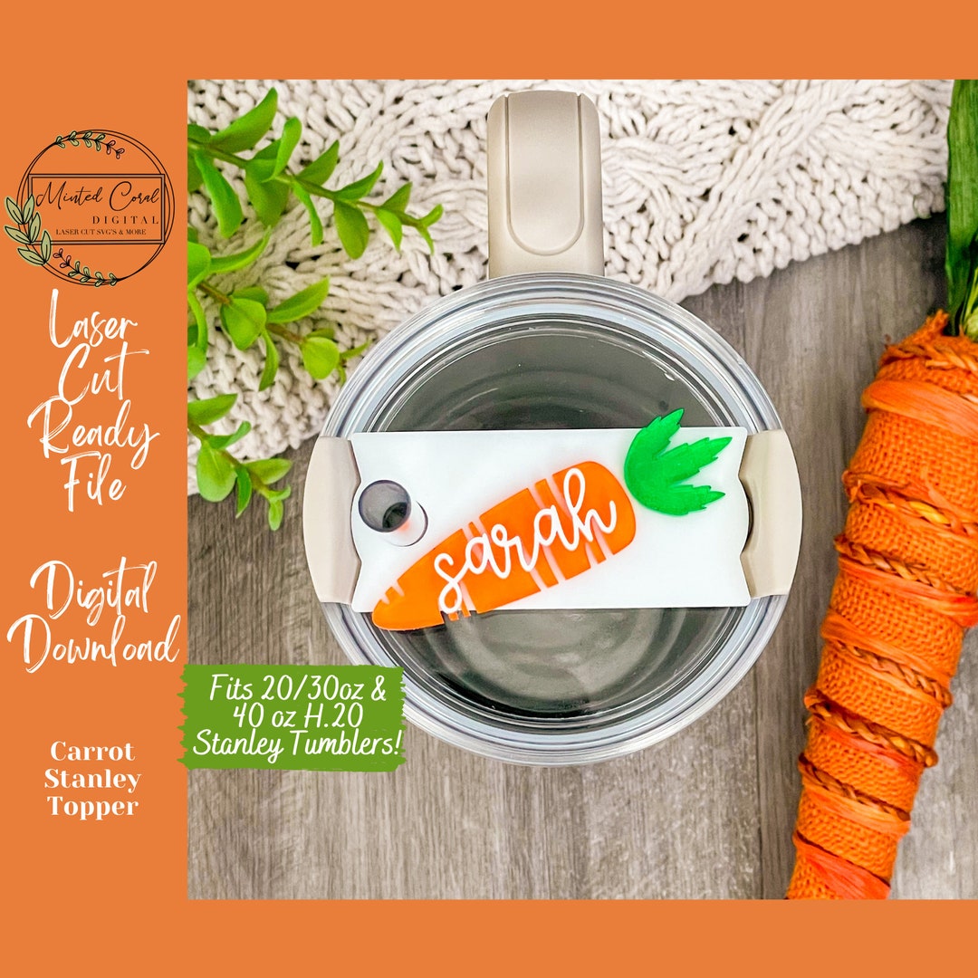 Easter Stanley Name Plate SVG, Digital File, Carrot, Spring, Glowforge ...
