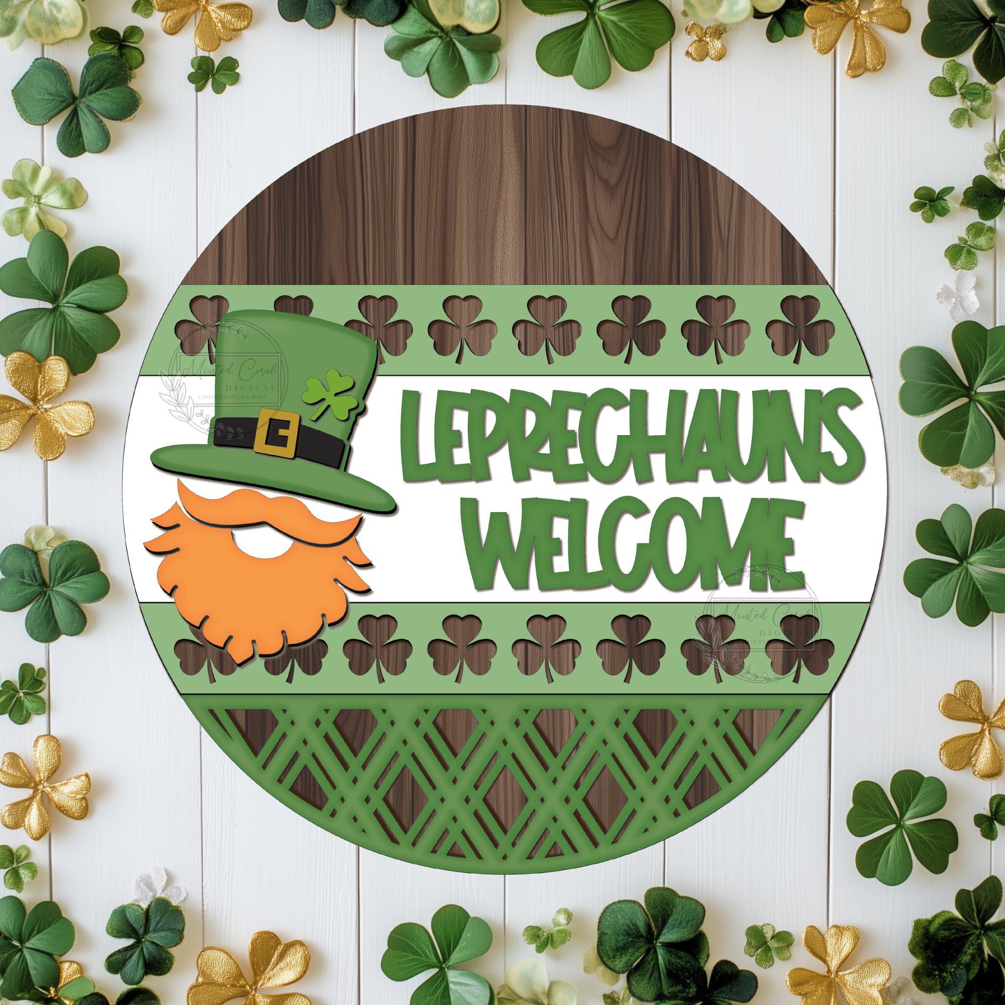 Leprechauns Welcome Sign SVG, Digital Download, St. Patrick's Day Door ...