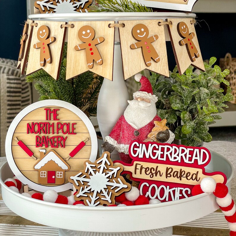 Gingerbread Tiered Tray SVG Christmas Christmas Cookies - Etsy