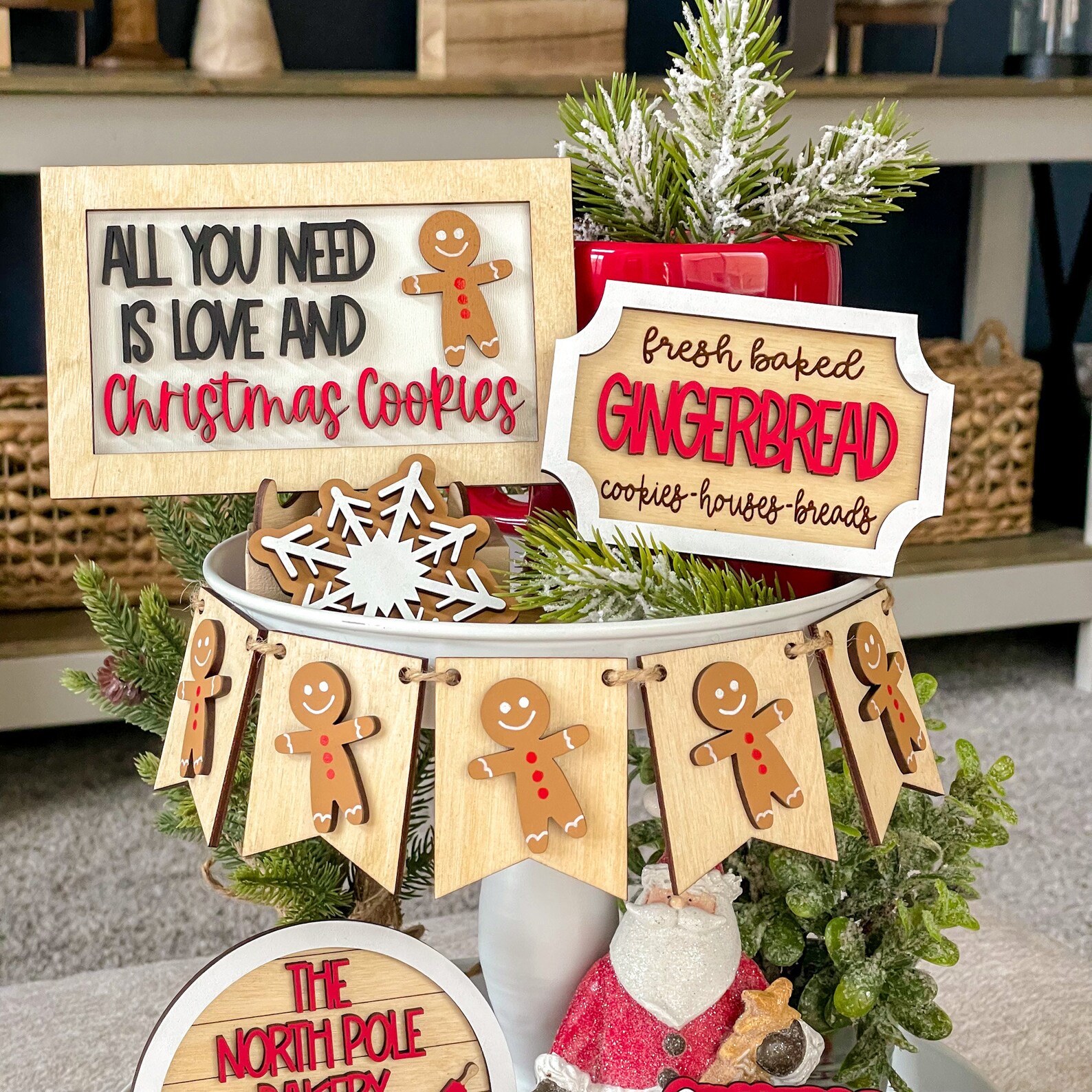 Gingerbread Tiered Tray SVG, Christmas, Christmas Cookies, Digital File ...