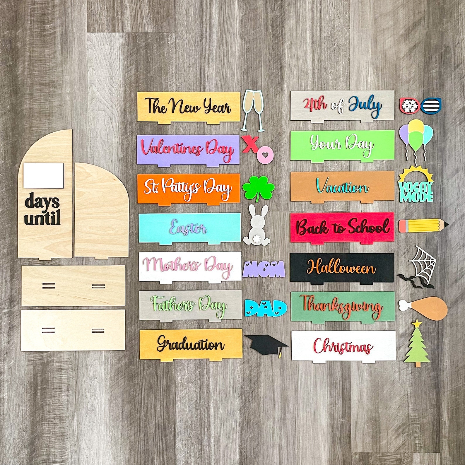 Interchangeable, Countdown, Seasonal, Arch, SVG, Digital File, Days ...