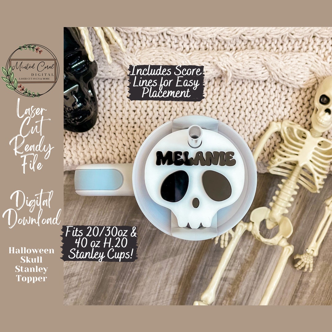 Skull Stanley Name Plate SVG, Digital File, Halloween Stanley ...