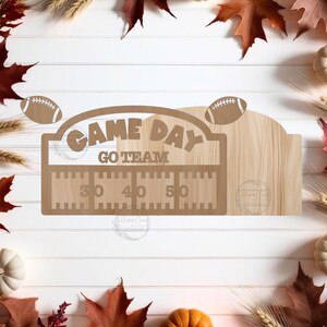 Game Day Football Sign SVG, Digital Download, Team Colors Sign, Laser ...