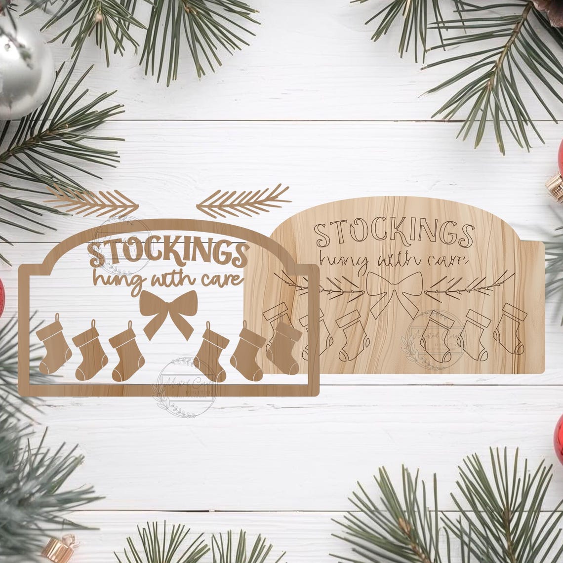 Christmas Stockings Sign SVG, Digital Download, Christmas Shelf Sign ...