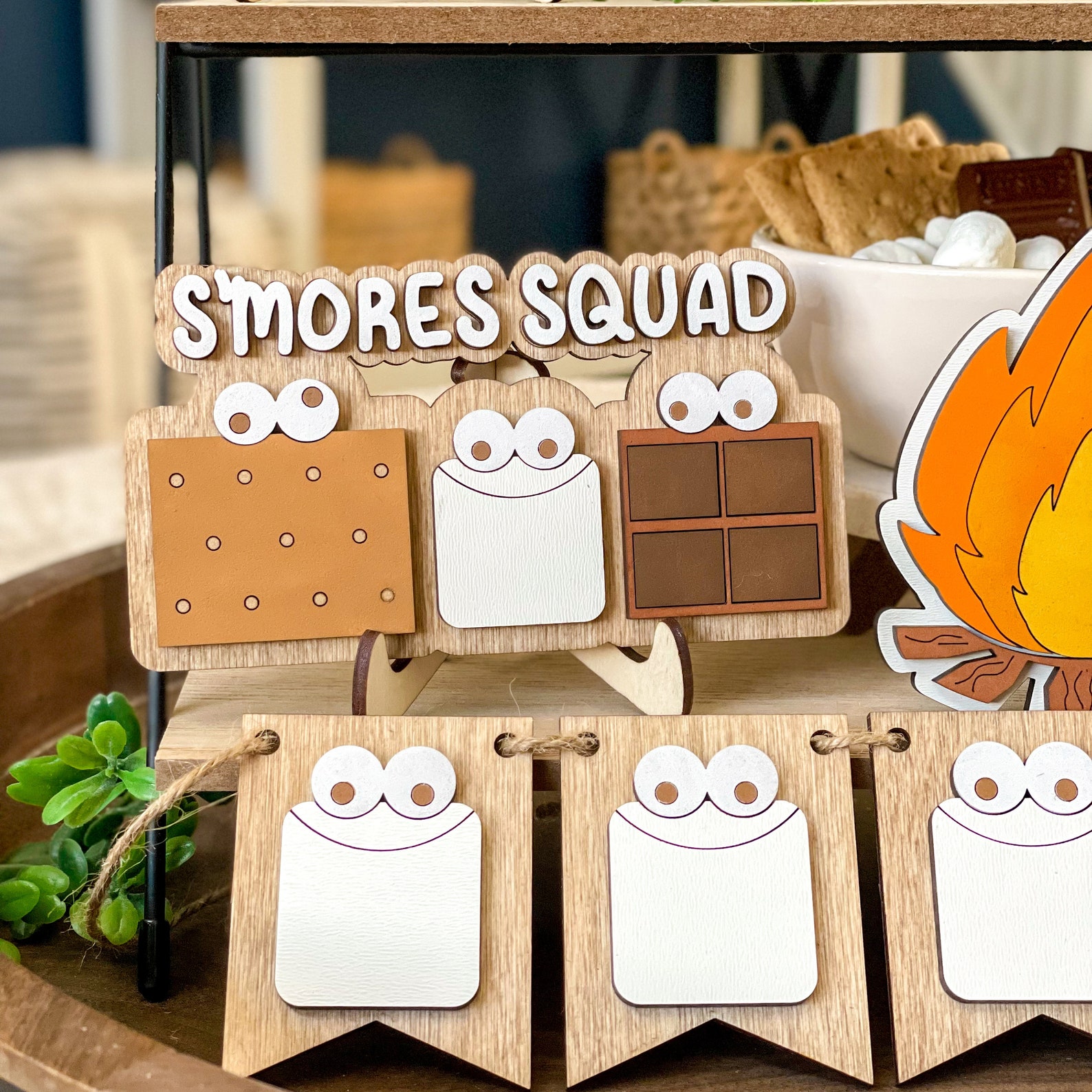 S'mores Tiered Tray SVG Digital File Glowforge Laser - Etsy