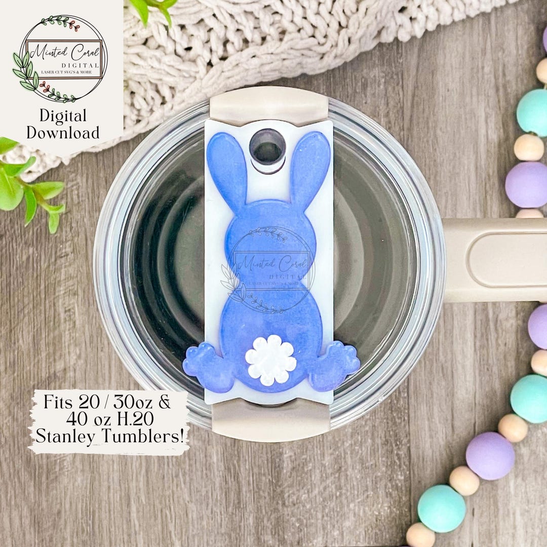 Easter Bunny Stanley Name Plate SVG, Digital Download Glowforge, Laser ...
