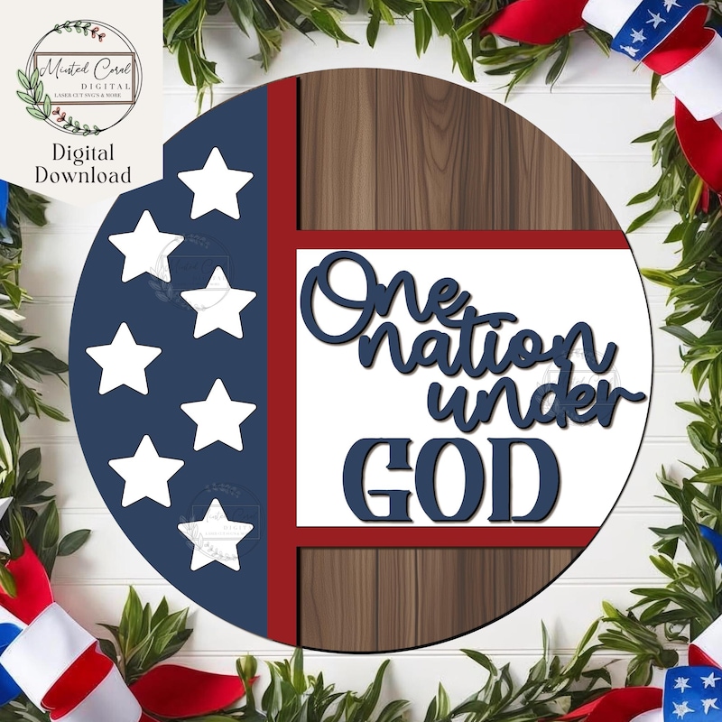 One Nation Under God Sign - Etsy