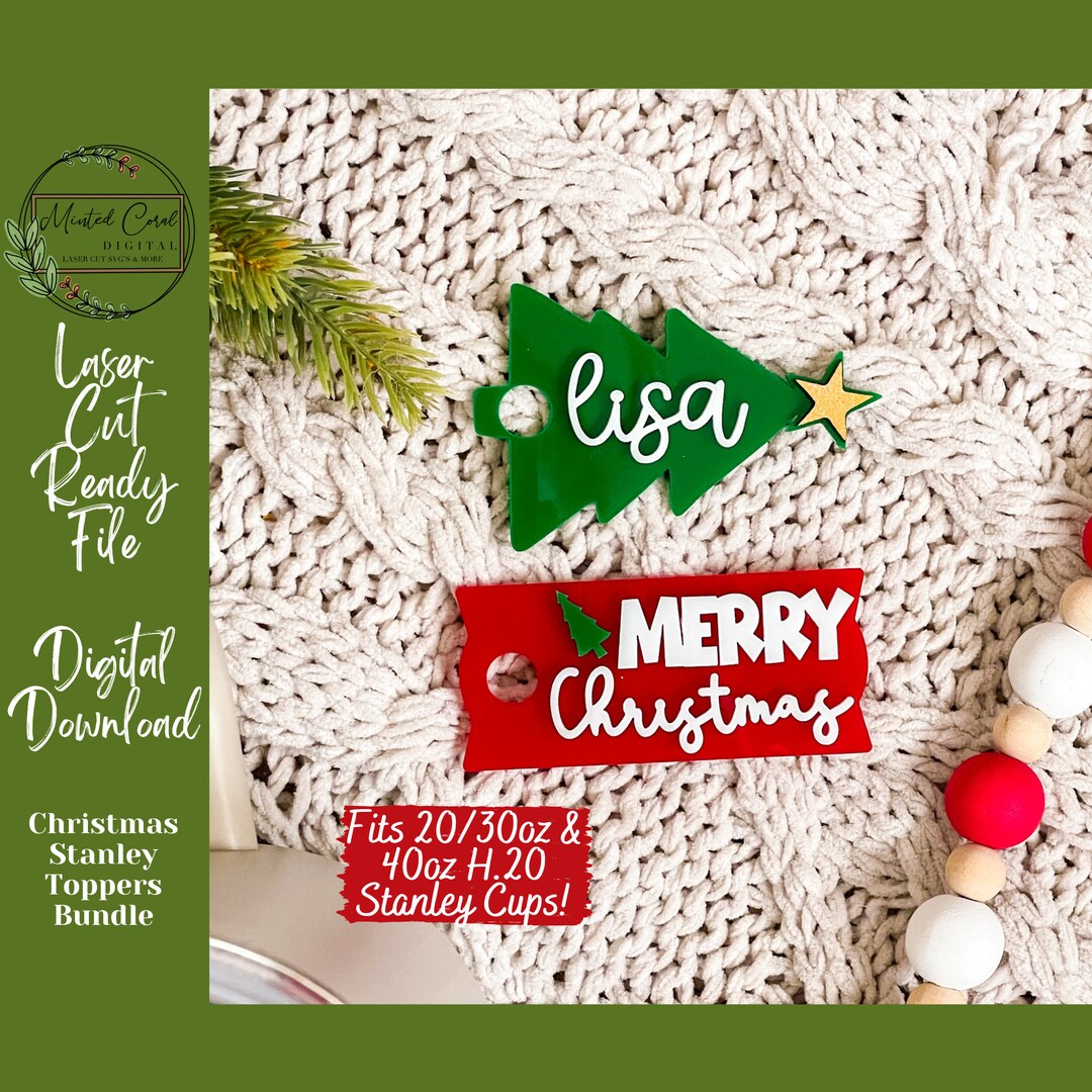 Christmas Stanley Name Plate SVG, Digital File, Merry Christmas, Tree ...