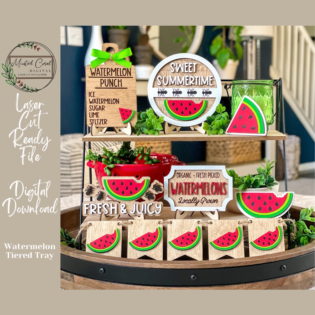 Buy Watermelon Tiered Tray SVG, Digital File, Summer, Ants, Glowforge ...