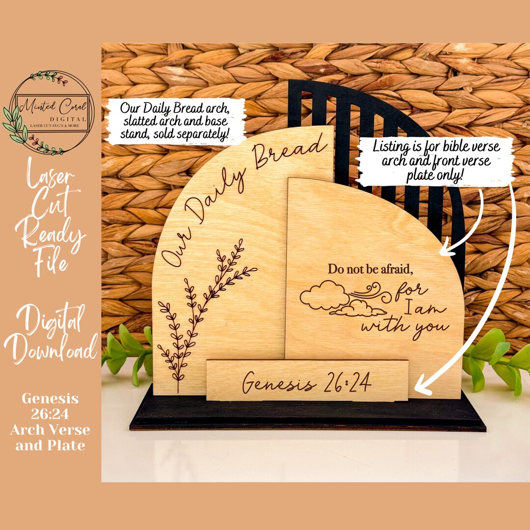 Daily Scripture Interchangeable Plate, Genesis 26:24, Do Not Be Afraid ...