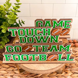Standing Football Sign SVG, Digital File, Touchdown, Go Team, Game Day ...