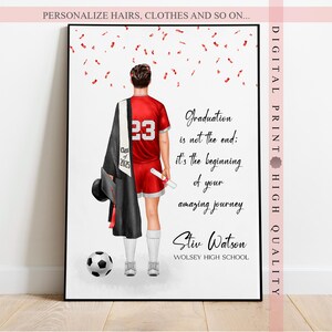 Personalized Graduation Soccer Man Print - Celebrate Achievements on ...