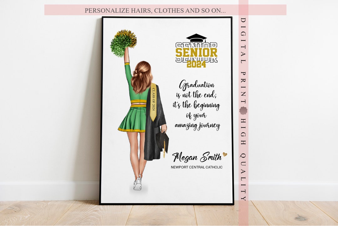 Senior Cheerleader Graduation Gift, Personalized Cheerleader ...