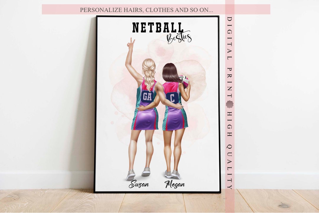 Personalized Netball Team Print Gift for Coach and Teammates Celebrate ...