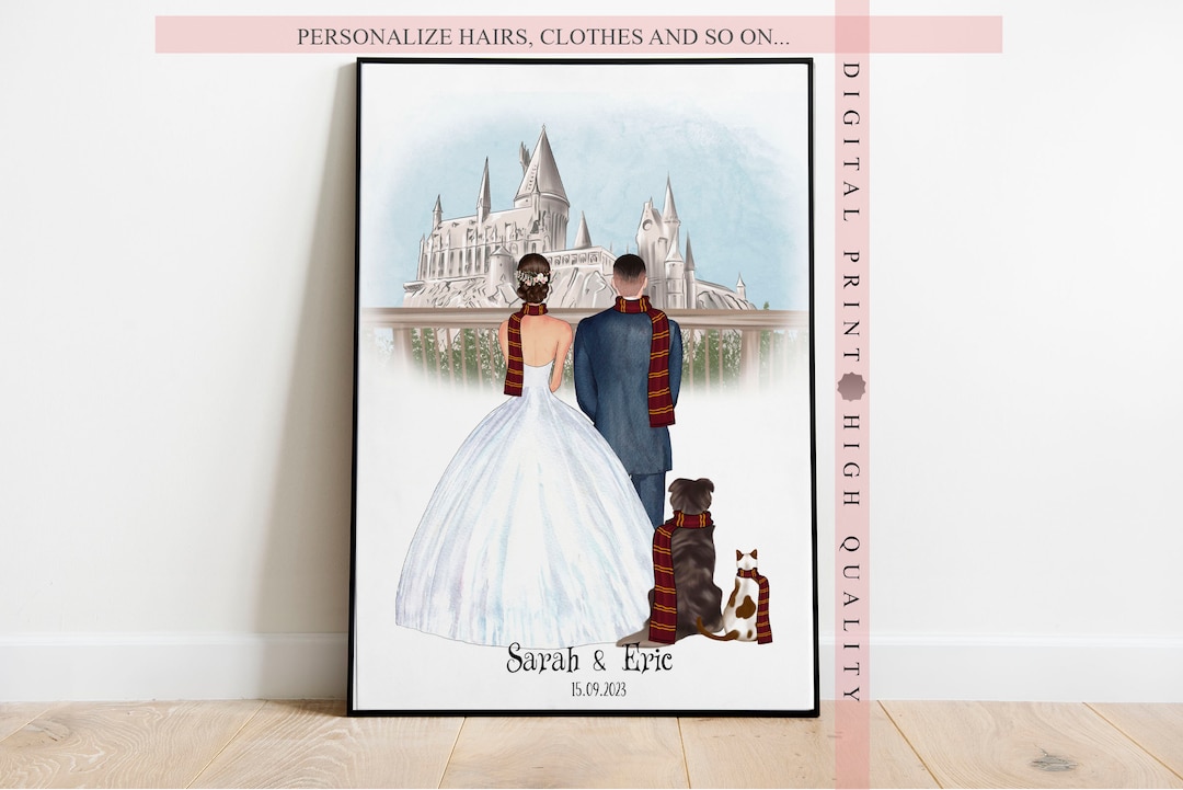 Personalized Wizard Married Wedding With Pets Wizard Wedding and ...
