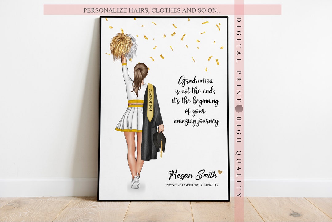 Senior Cheerleader Graduation Gift, Personalized Cheerleader ...