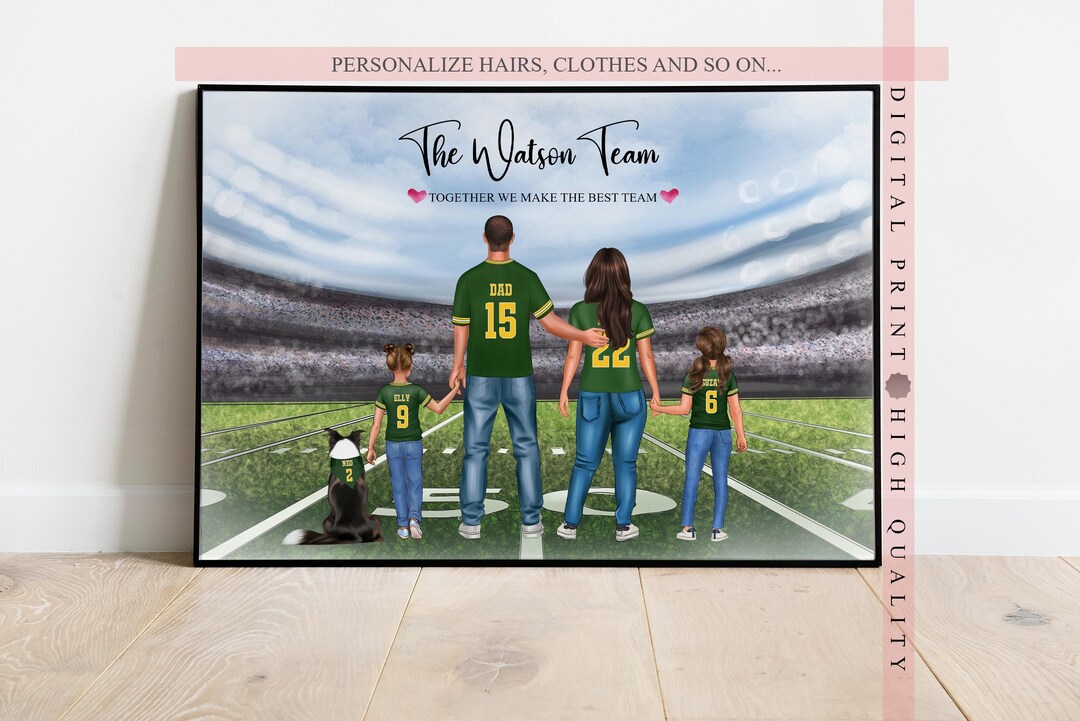 Personalized Football Family - Dad Gift - Fathers Day Gift - Football ...