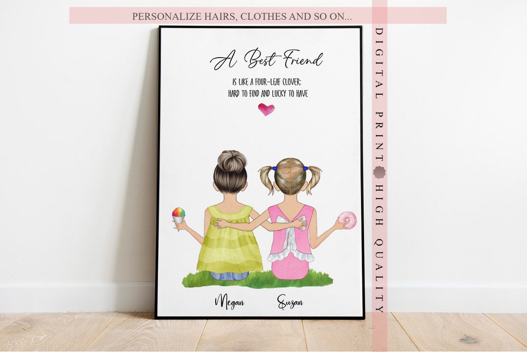 Kids Best Friend Print - Childhood Friendship - Kids Birthday Gift ...