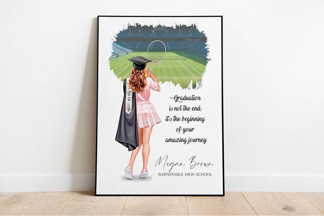 Personalized Tennis Graduation Print – Senior Gift, Custom Keepsake ...
