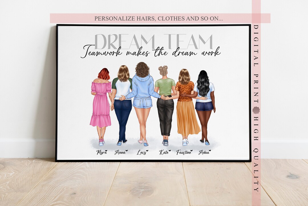 Personalised Colleague Gift Work Colleague Print Co-worker Print ...