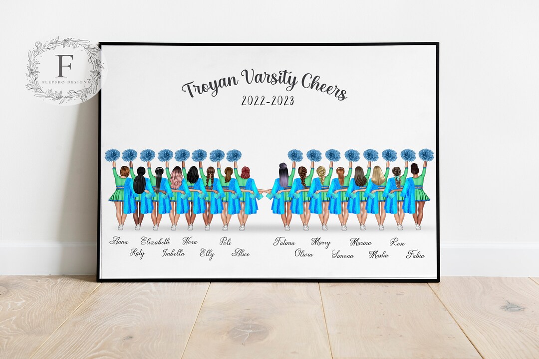 Personalized Cheerleader Graduation Print Cheer Girl - Etsy