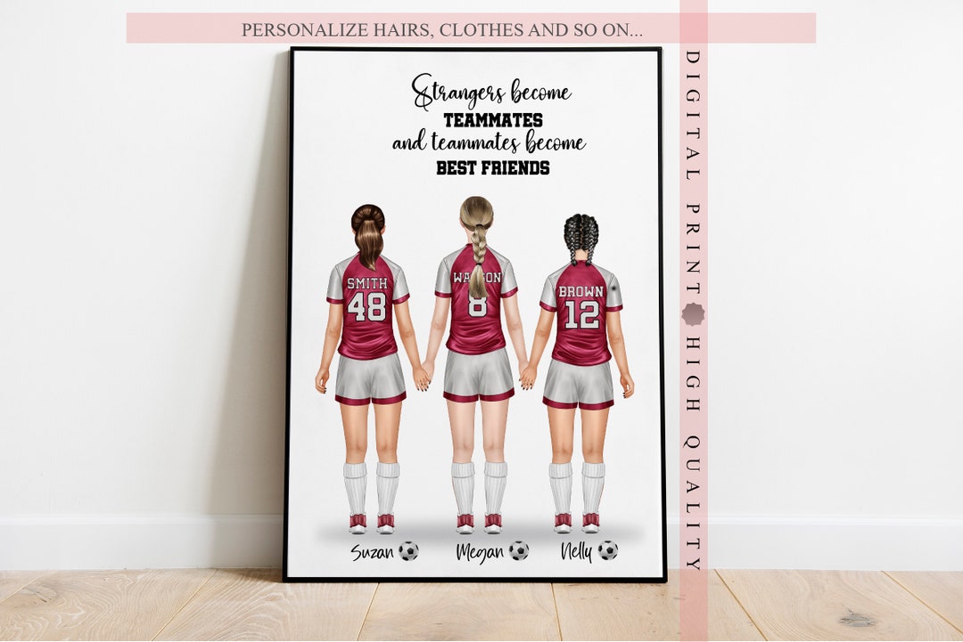 Personalized Soccer Bestie Print - Custom Sports Art - the Ultimate ...
