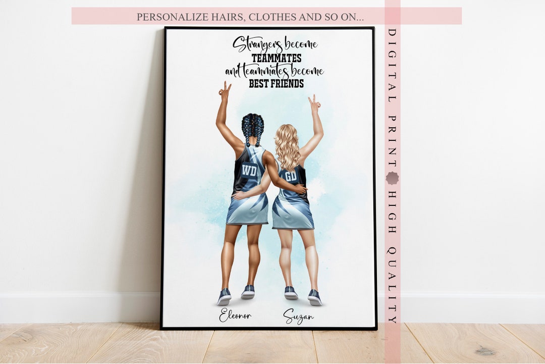 Personalized Netball Team Print Gift for Coach and Teammates Celebrate ...