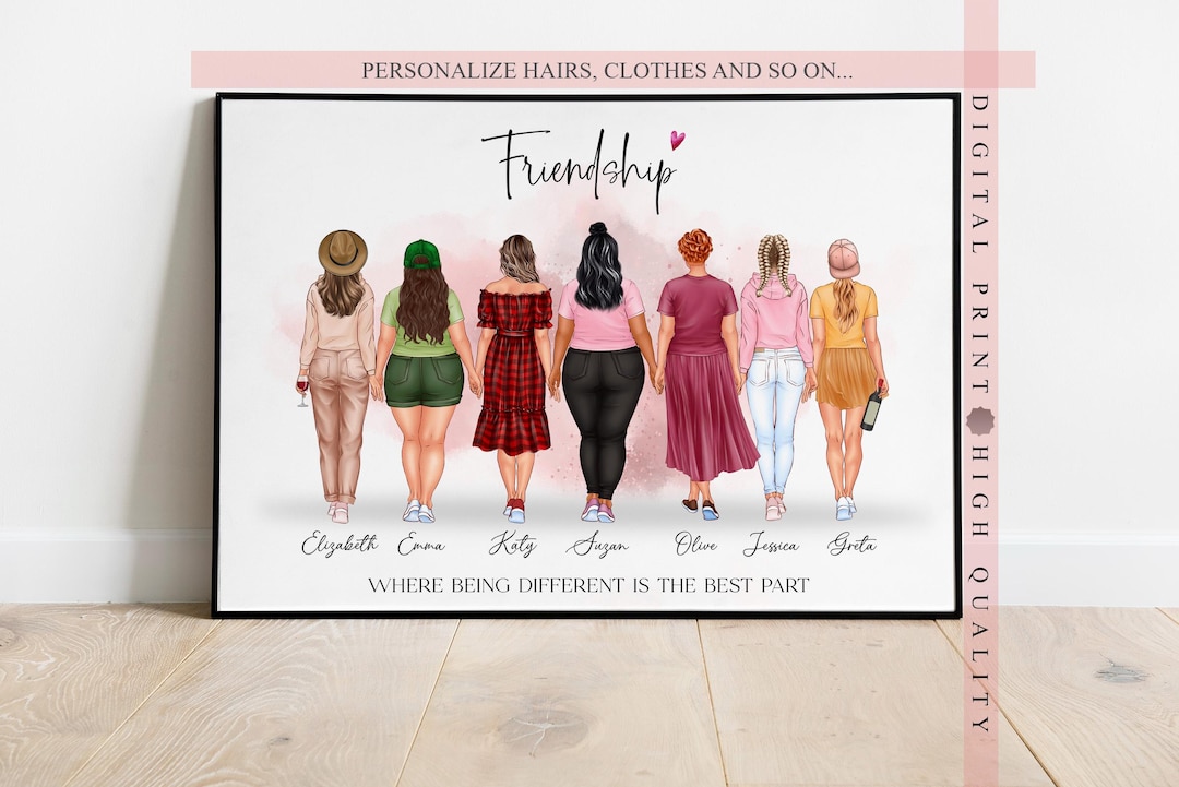 Personalized Best Friends Gift - Group of Friends Gift - Keepsake Gift ...