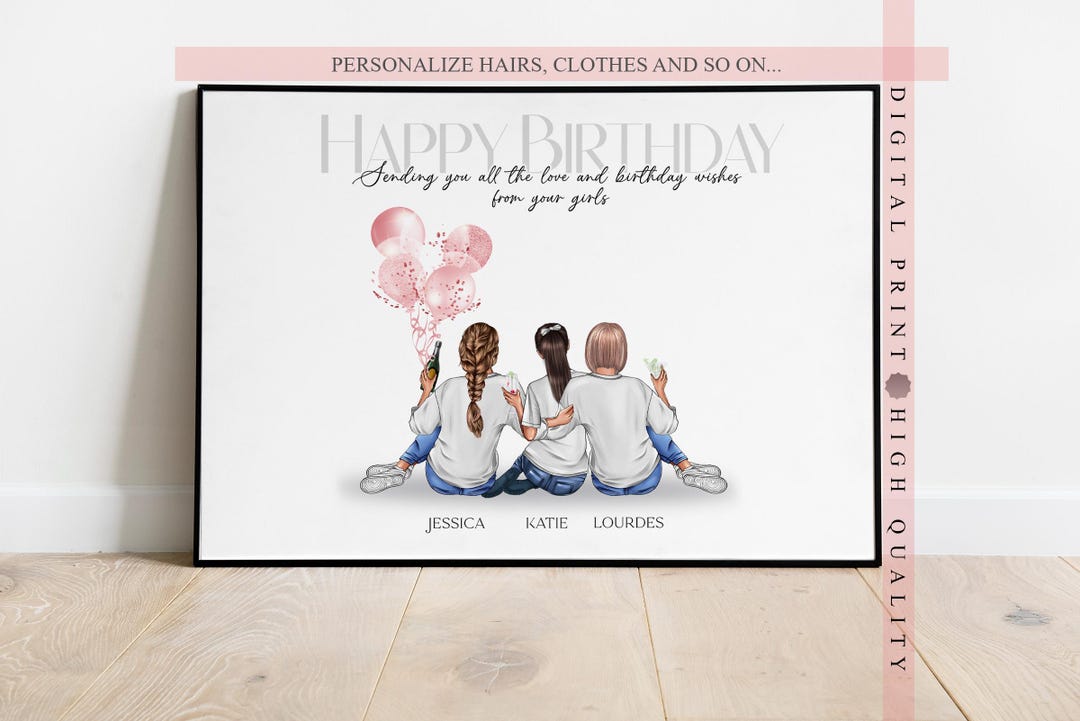 Personalized Girl's Birthday Print - A Keepsake for a Celebration With ...