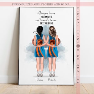 Players on Court Netball - Etsy