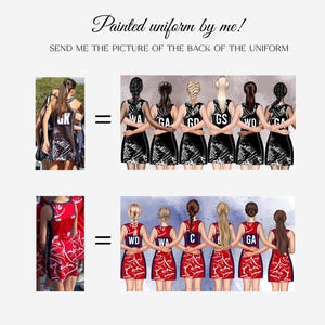 Personalized Netball Team Print - Gift for Coach and Teammates ...