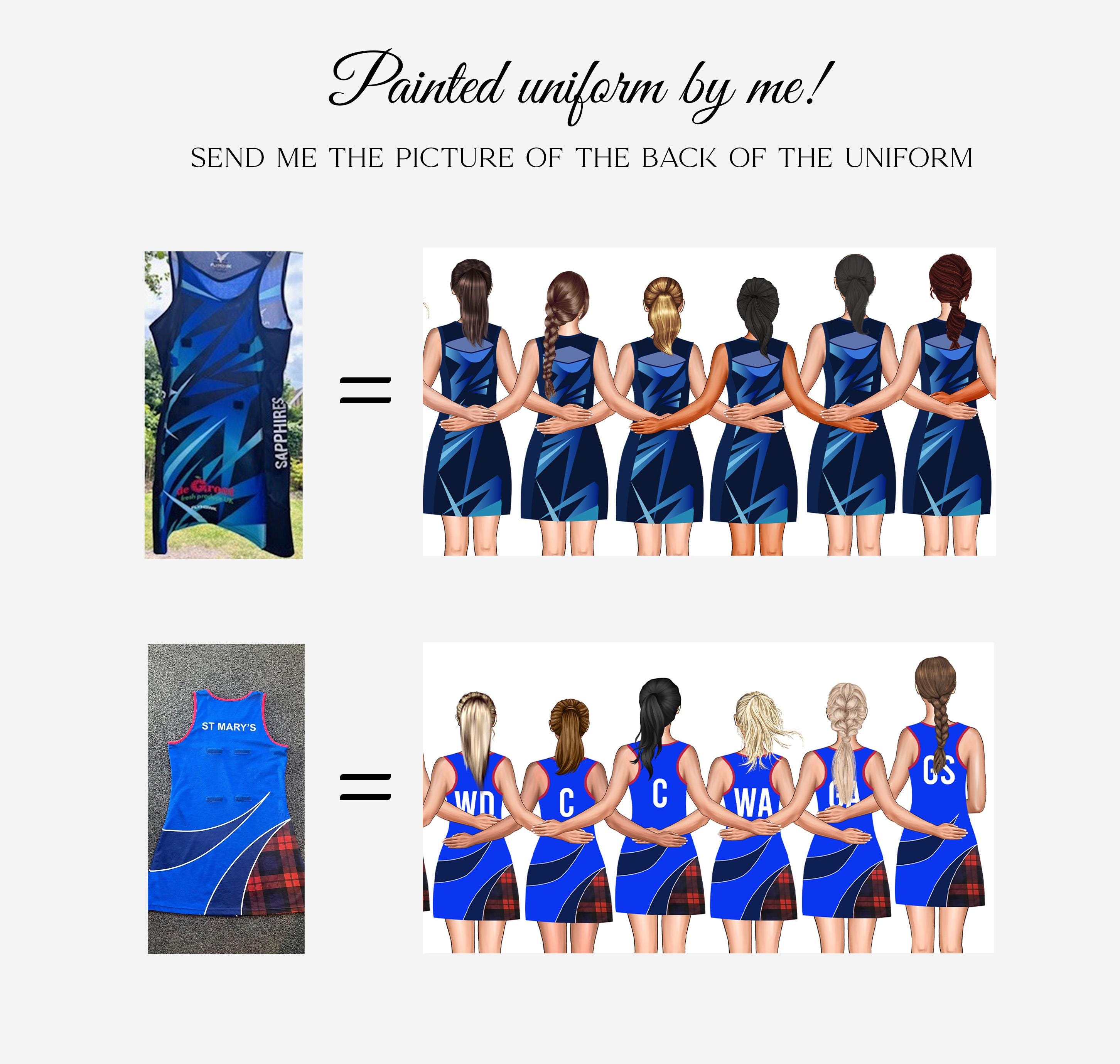 Personalized Netball Team Print - Gift for Coach and Teammates ...