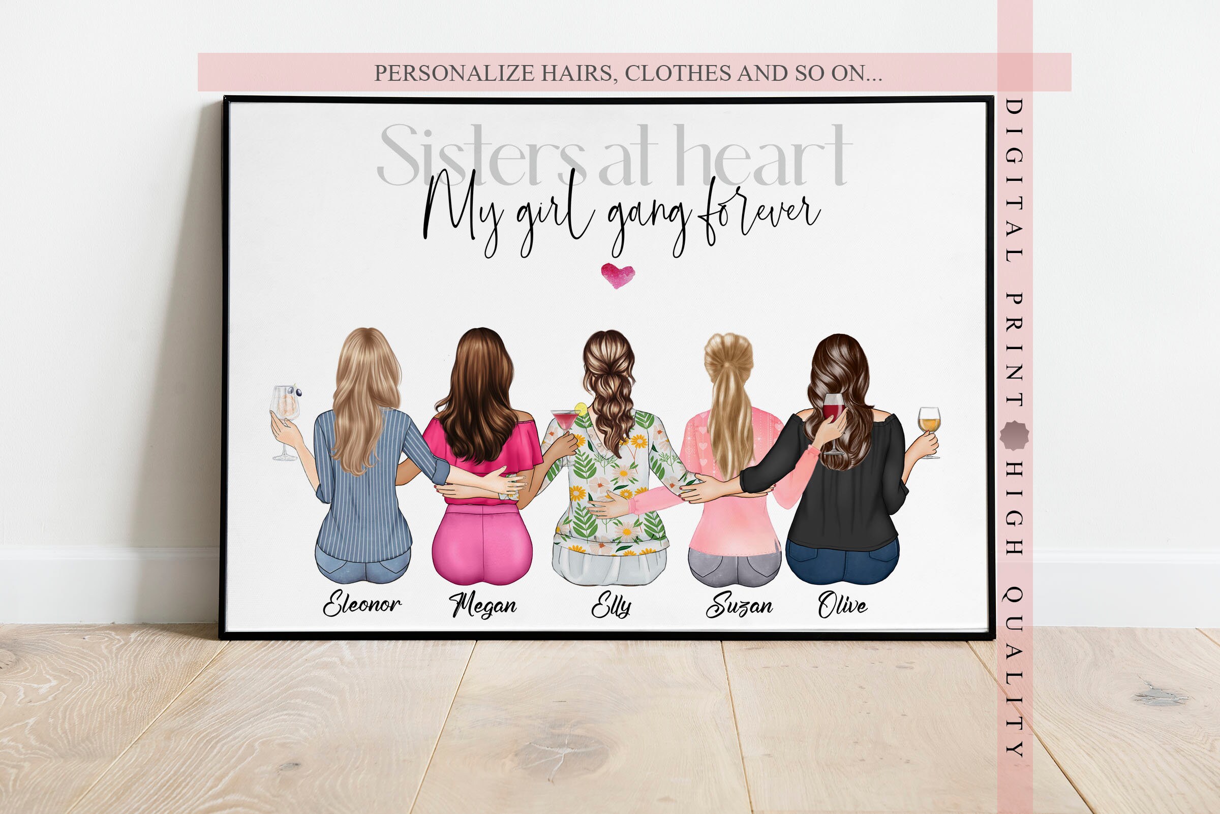 Personalized Best Friends Gift Group of Friends Gift Keepsake Gift ...