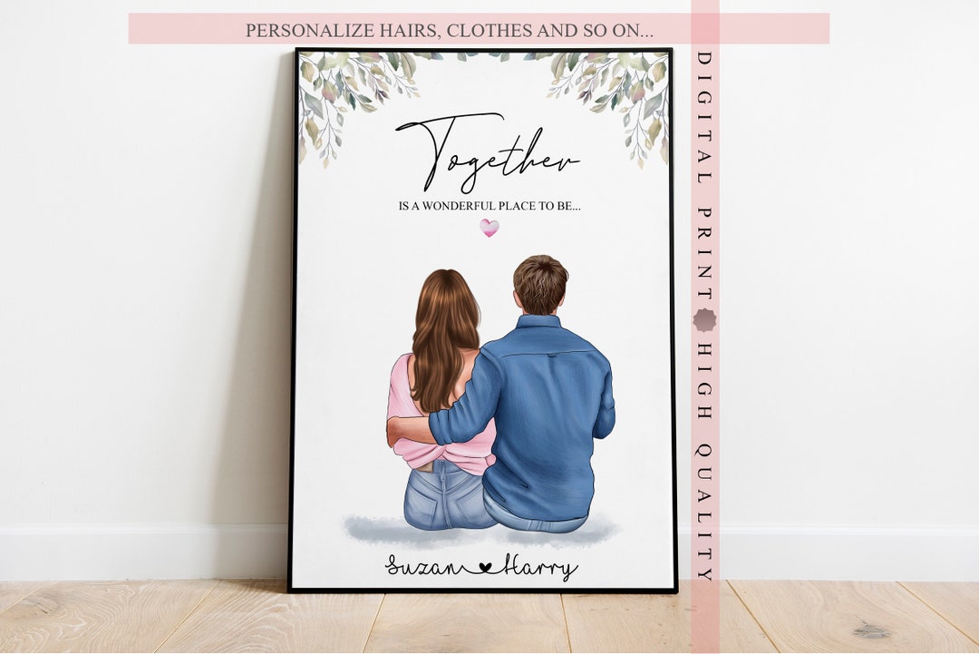 Personalized Couple Print A Heartwarming Gift for Anniversary or ...