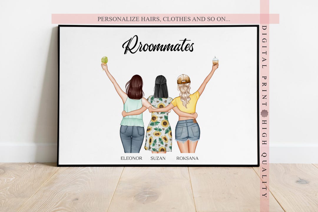 Personalized Roomies Gifts - Dorm Decor for College Girls - Roomie ...