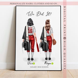 Personalized Besties Softball Graduation Gift for Girls - Softball Team ...
