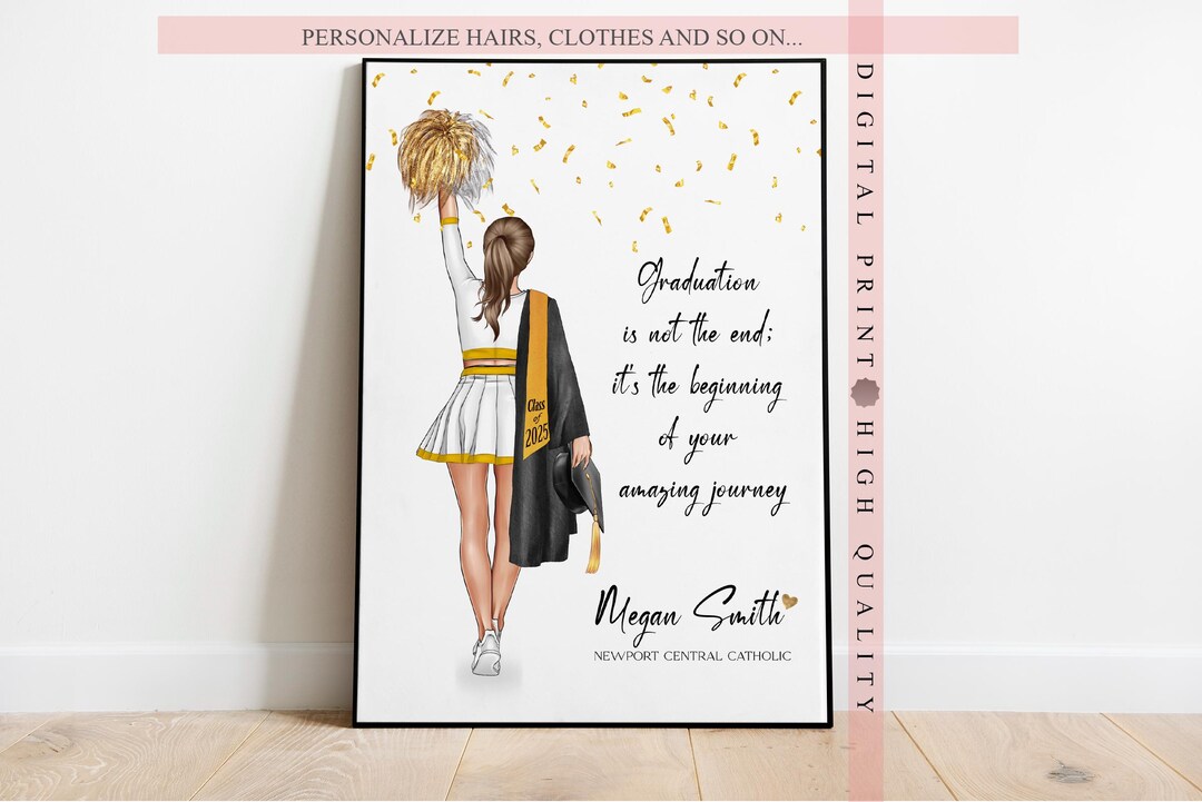 Senior Cheerleader Graduation Gift, Personalized Cheerleader ...