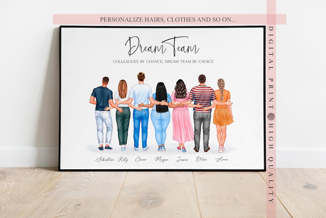 Christmas Gift Idea Personalised Colleague Gift Work Colleague Print Co ...