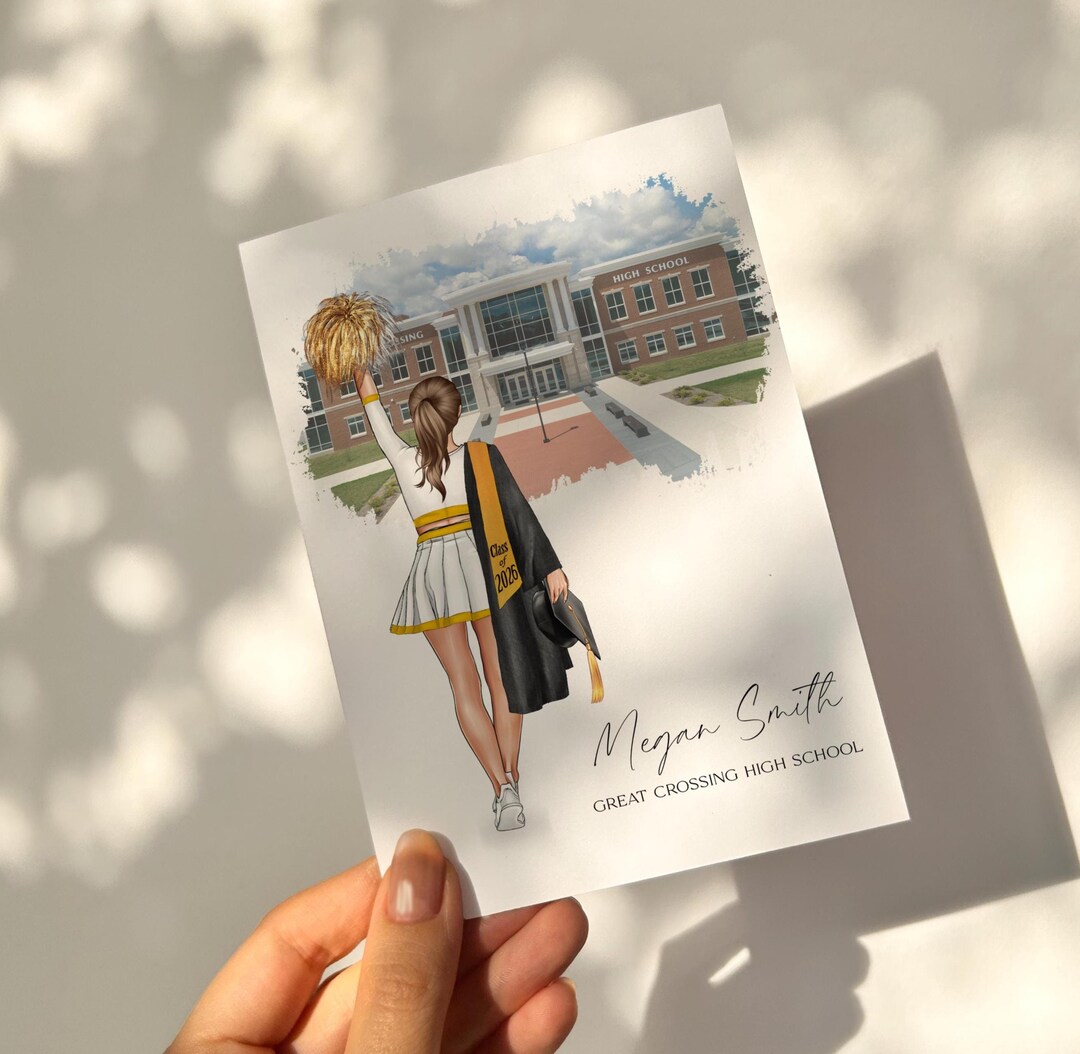 Personalized Senior Cheerleader Graduation Print, Custom Wall Art ...