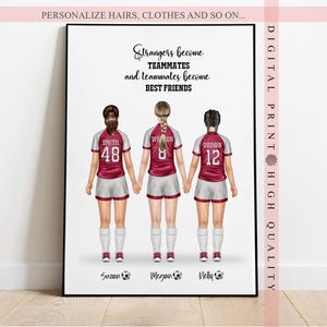 Personalized Soccer Bestie Print – Custom Teammate Gift (digital ...