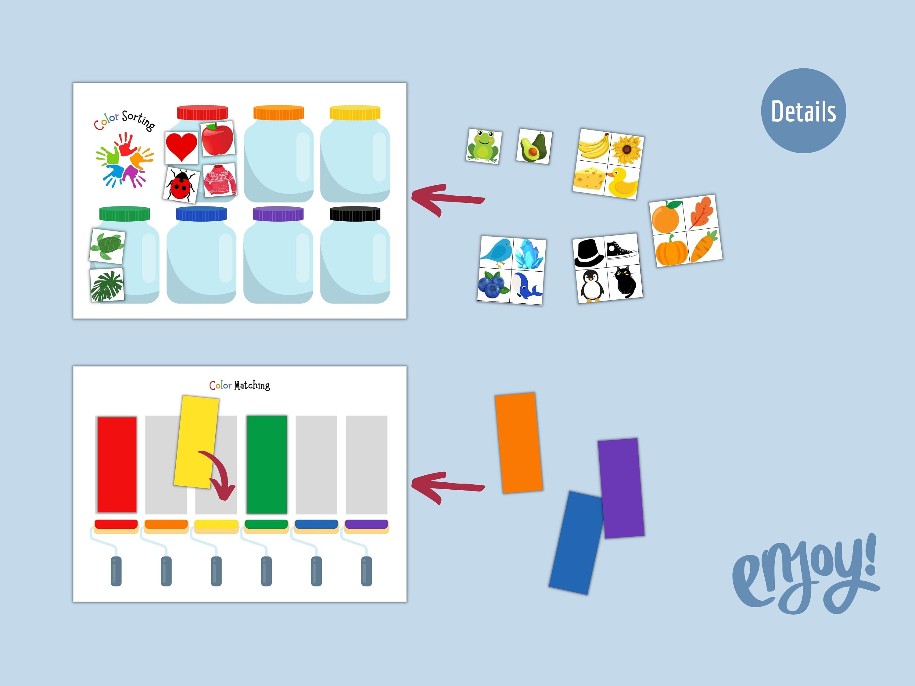 First Busy Book, Toddler Busy Binder, Color Match, Learning Colors ...